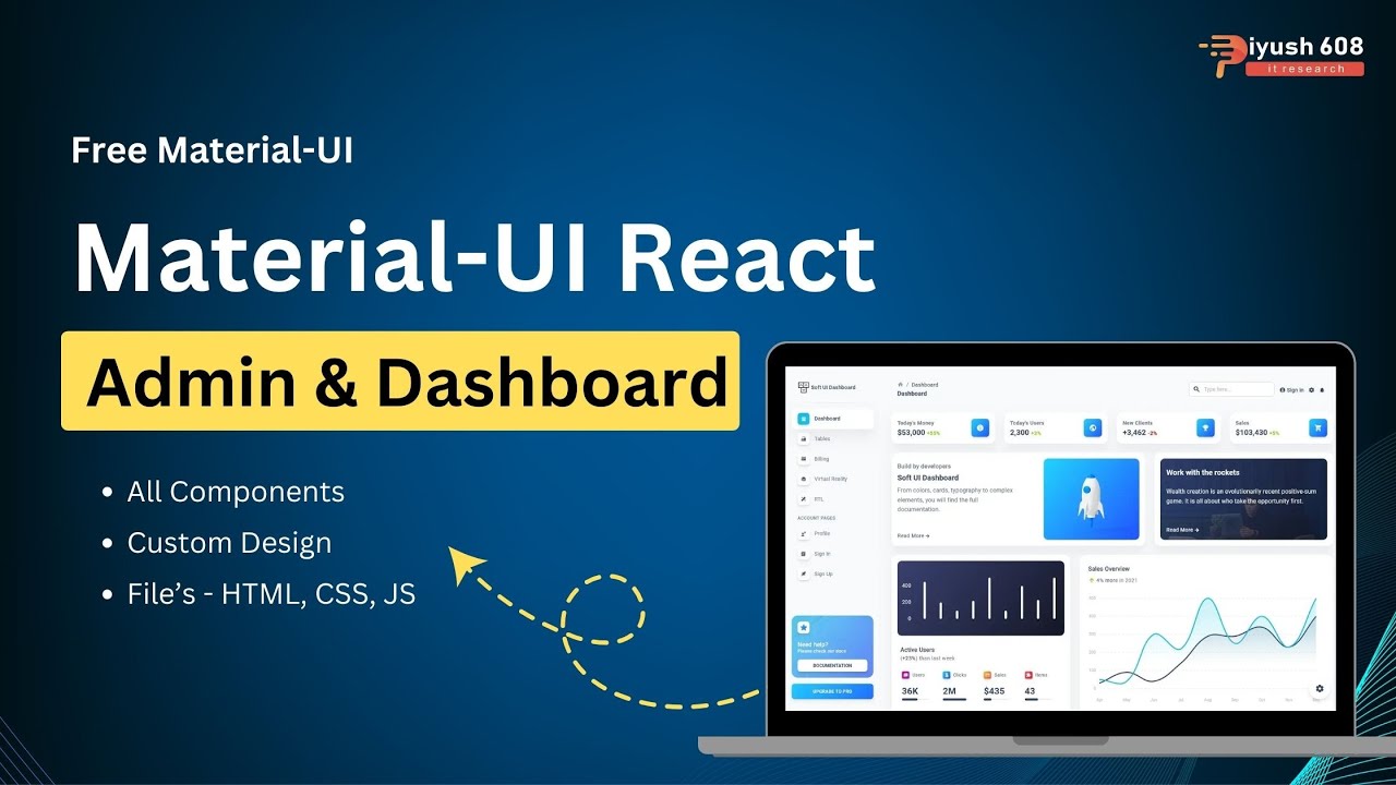 Free Download Material-UI React Admin & Dashboard Template