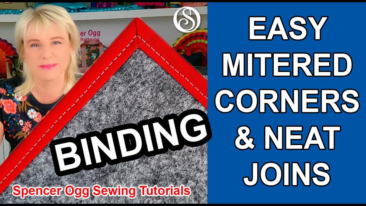How to bind corners! Mitered corners with bias binding or bias tape ...