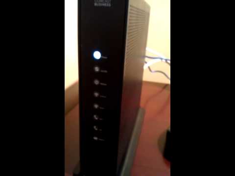 Comcast Business Modem lights flashing (Cisco)