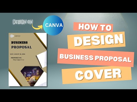 How To Design A Business Proposal Cover Template on Canva Free Version