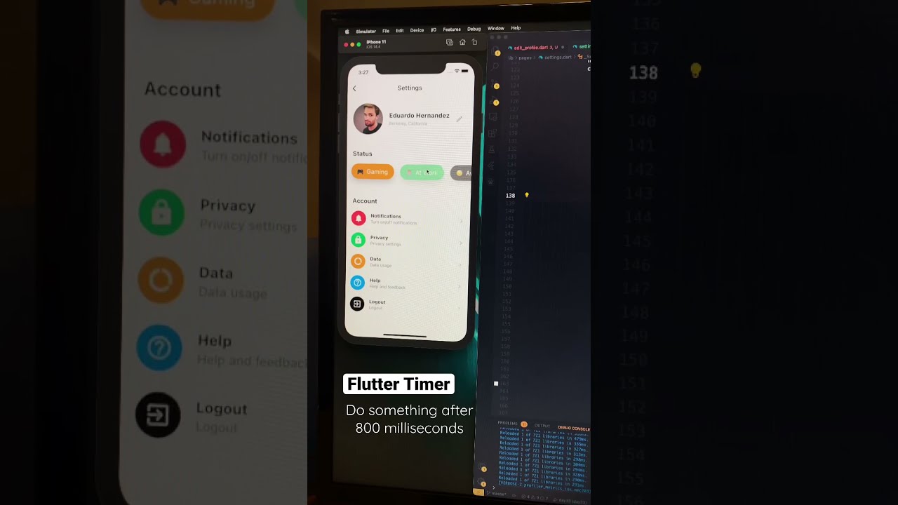 Flutter Timer Example #shorts