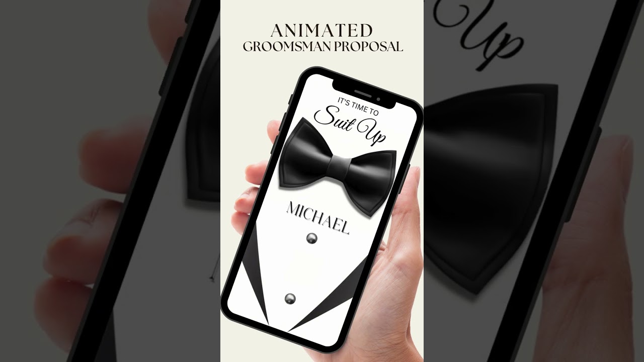 Groomsman Video Proposal Template, Will you be Best Man, Electronic Card #diywedding