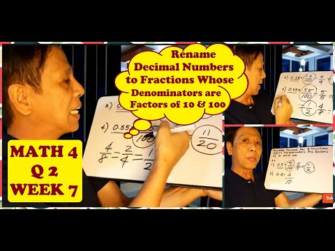 Rename Decimal Numbers to Fractions Whose denominators are Factors of 10 and 100 billy de belen.