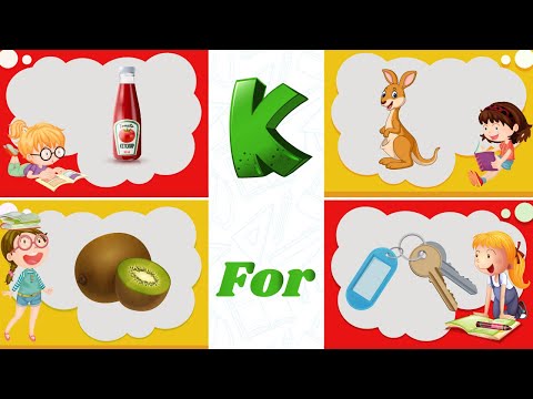 Words That Start with K | Introduction Of Letter Kk | Letter K for kids | RooNo Tv