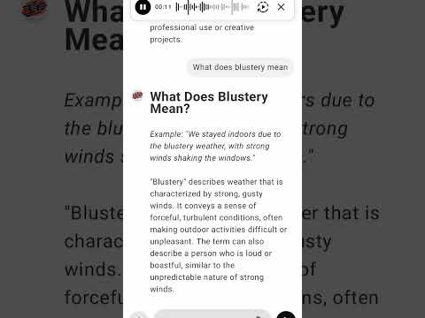 What does blustery mean
