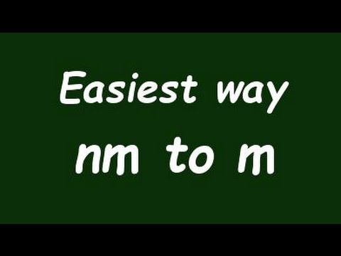 ✅ Convert nanometer to meter - formula and example