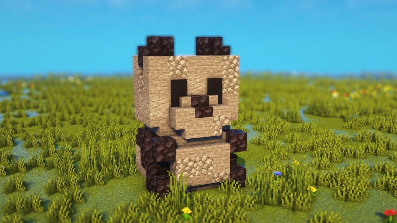 Minecraft Panda Statue Tutorial - How to Build a Panda Statue in ...