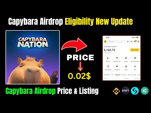Capybara Airdrop Eligibility New Update | Capybara Airdrop Price & Listing |