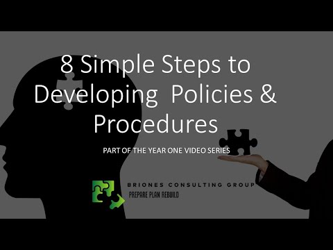 8 Simple Steps to Developing Policies and Procedures