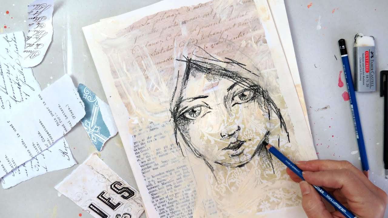 sketch a simple girls face