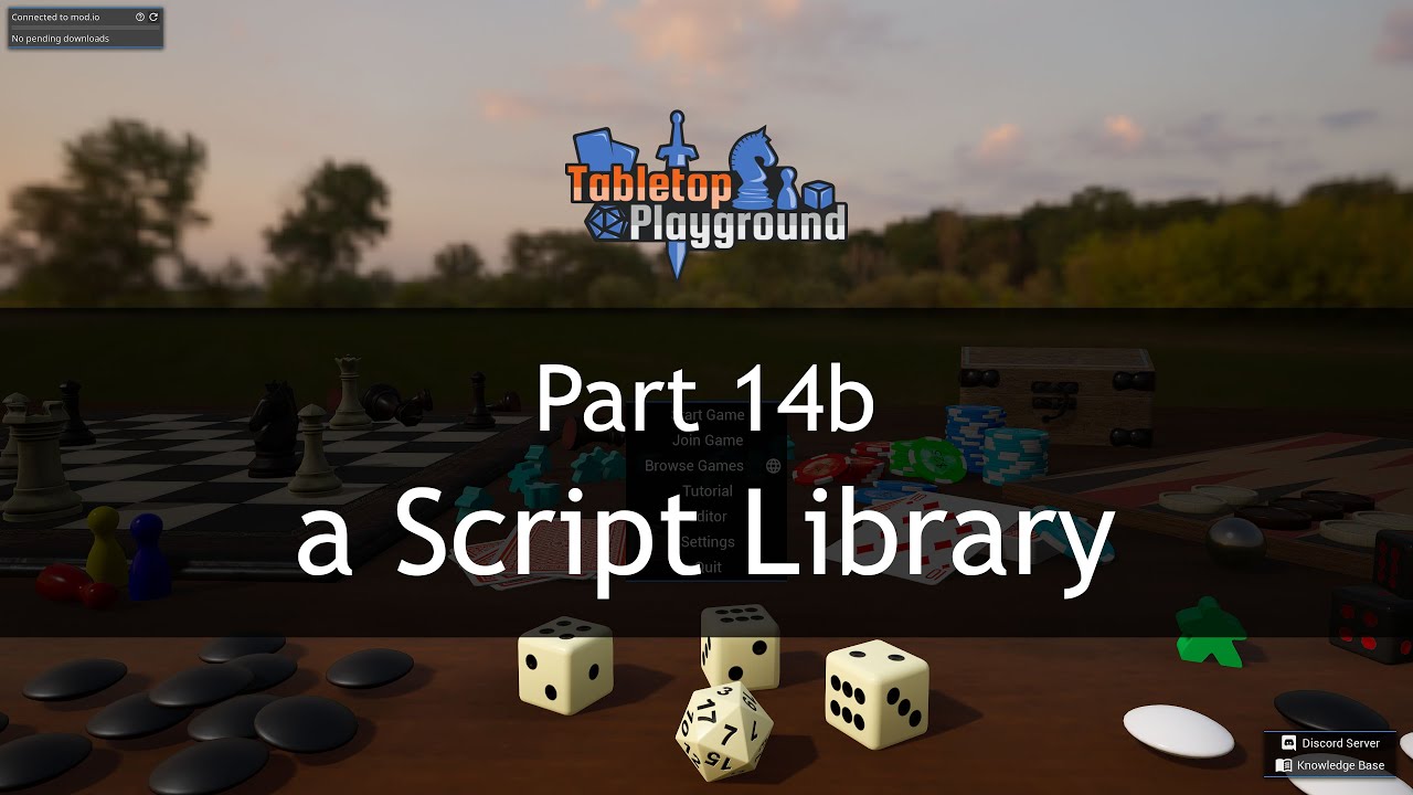Mod Development for Tabletop Playground: Part 14b - a Script Library
