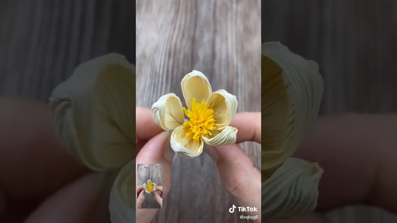 tutorial cara membuat bunga dari kulit jagung🌽 
