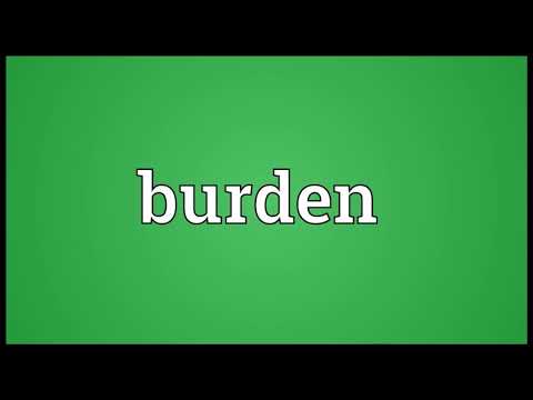 burden meaning in English