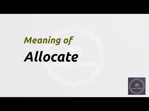 Meaning of "Allocate" (Verb) in Hindi | Allocate का मतलब हिंदी में