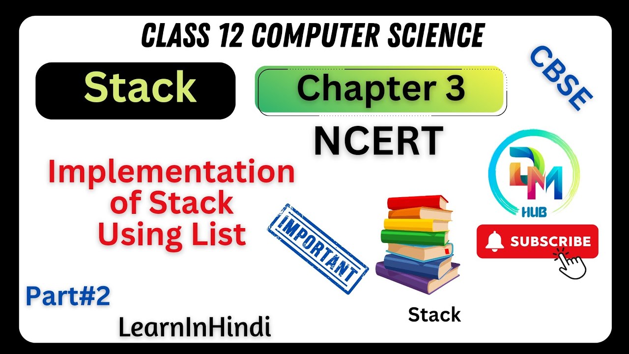 Stack implementation using List | Part-2 | Class 12 Computer Science with Python | Data Mining Hub