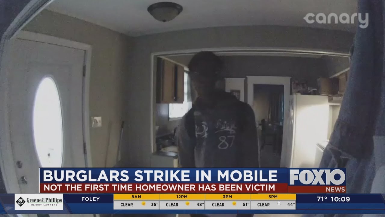 Burglar caught on camera inside Mobile woman's home