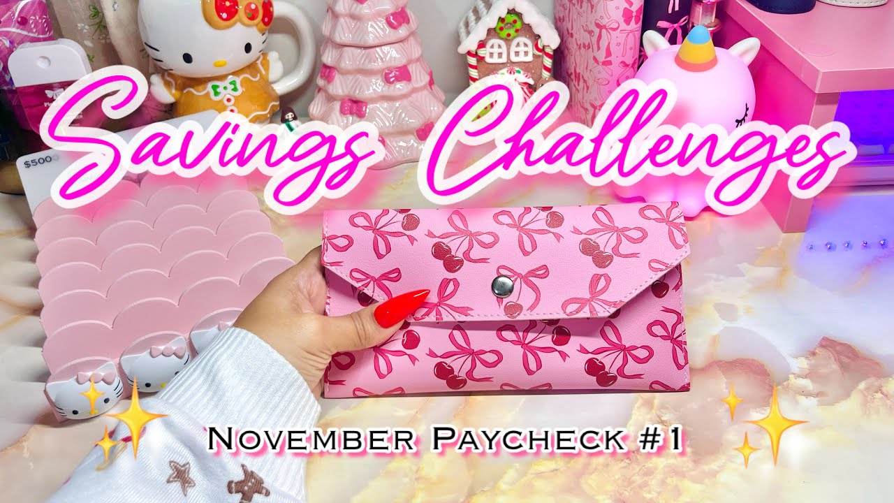 CASH STUFFING SAVINGS CHALLENGES | NOVEMBER PAYCHECK #1 | #howtosavemoney  #cashcounting
