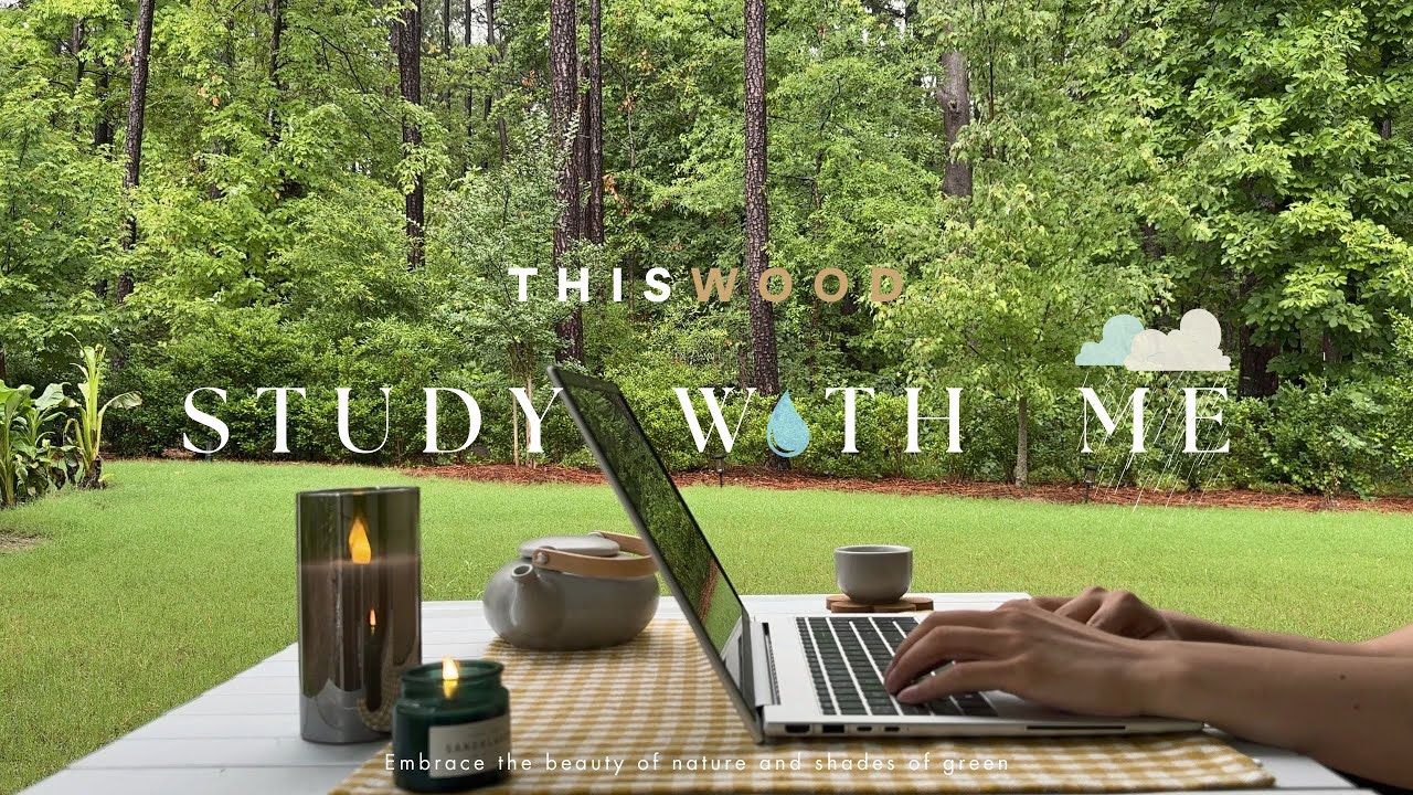 2-HOUR STUDY WITH ME / Rainy Mood ☔ Calm LOFI 🎵 / Relaxing and Studying / Pomodoro Timer