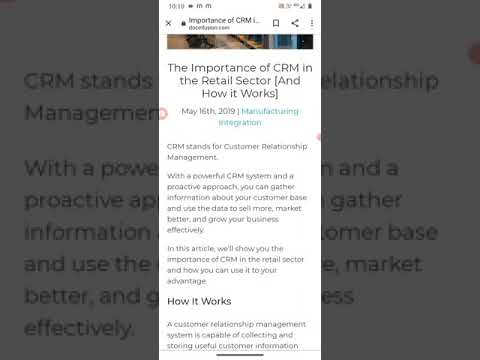 CRM in retail sector