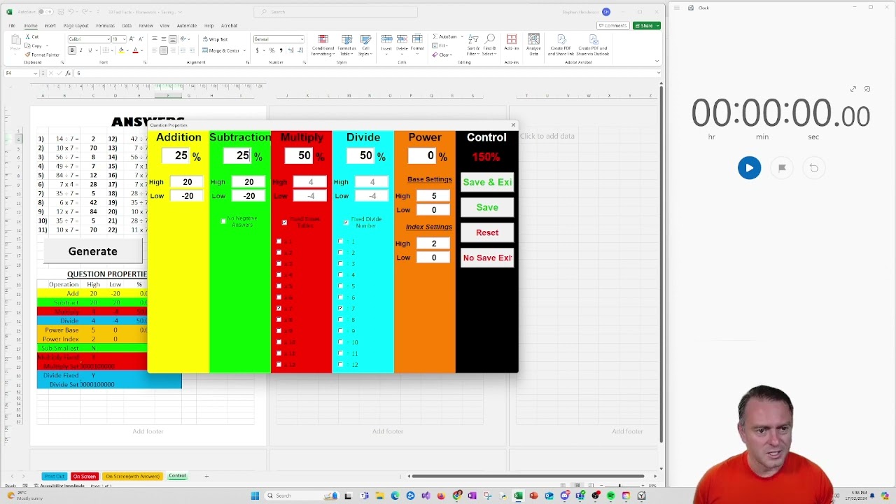 Quick Math Challenge: 33 Fun Fast Integer Facts Worksheet generator!