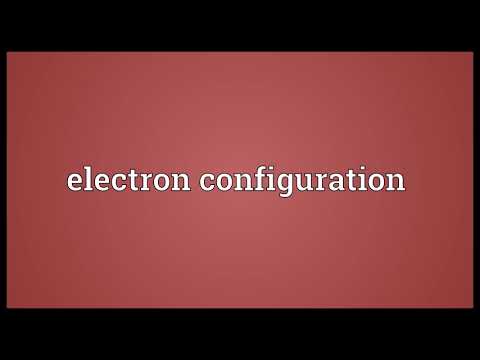 Electron configuration Meaning