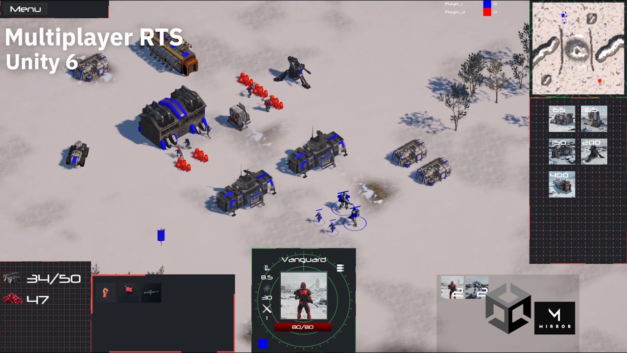 Multiplayer RTS in Unity 6 & Mirror Networking | Project Lead Thesis Tech Demo