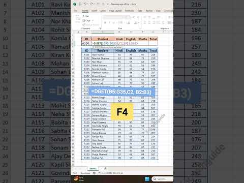 Excel DGET Function Explained 👨🏫 | Get Specific Data Like a Pro 🔍 #focusinguide #exceltips #excel