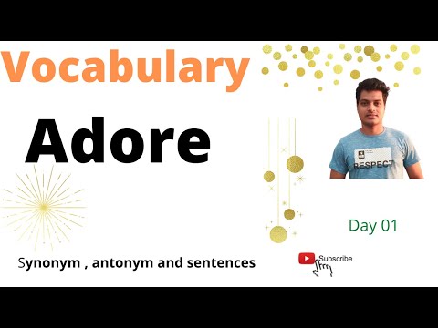 Word meaning of the verb "adore" # Day 01,# শব্দার্থ # word meaning #