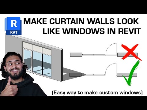 How to make Curtain Walls in Revit look like Window Panels - Easy Window Customization!