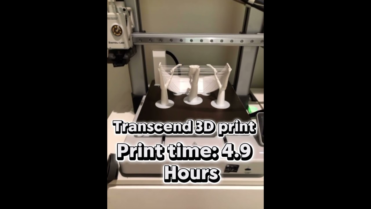 Transcend 3D print #bambulab #3dprinting #art #timelapse