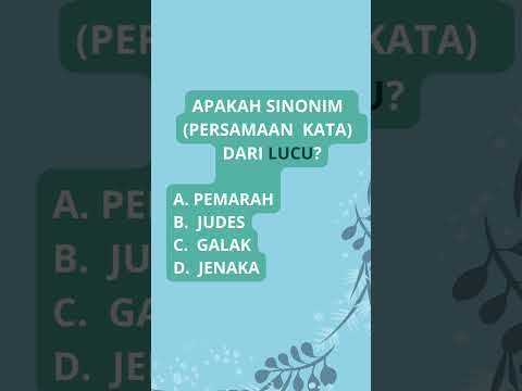 Apakah sinonim dari lucu? #shorts #soal#sd#bahasaindonesia#sinonim#persamaankata#lucu