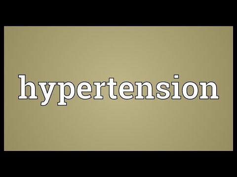 Hypertension Meaning
