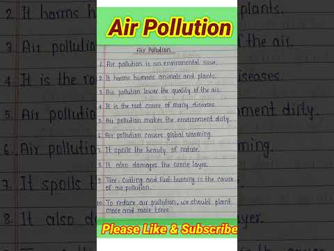 10 line essay on air pollution | essay writing on air pollution in English |#trending #essay #reels