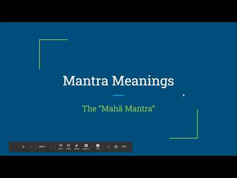 MANTRA MEANINGS: The "Maha Mantra" (Hare Krishna)