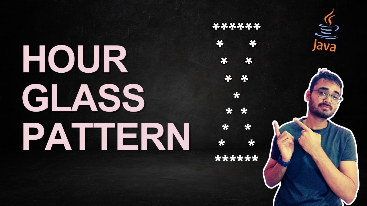 Hourglass pattern in java. Full logic step by step. Easy explanation #javapatternprogram #coding