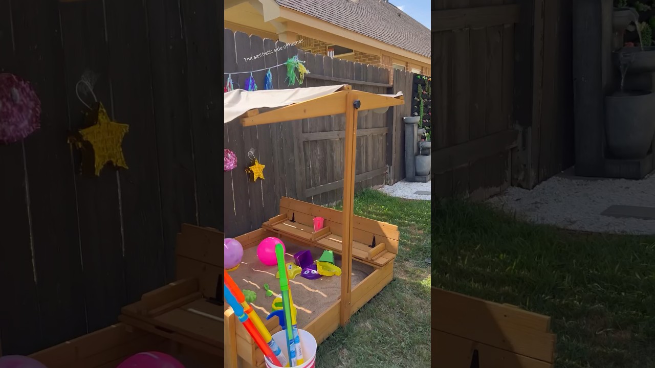 😍 DIY backyard sandpit for my daughters to enjoy summers  #shorts #DIY #diyprojects #shortsvideo