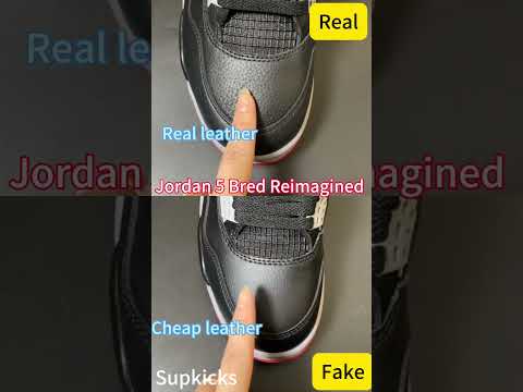 Real vs Fake Jordan 4 Bred Reimagined Review