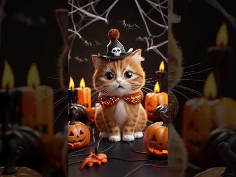 Meet the Adorable AI Halloween Cat – Too Cute to Spook! 🐱🐾🎃👻