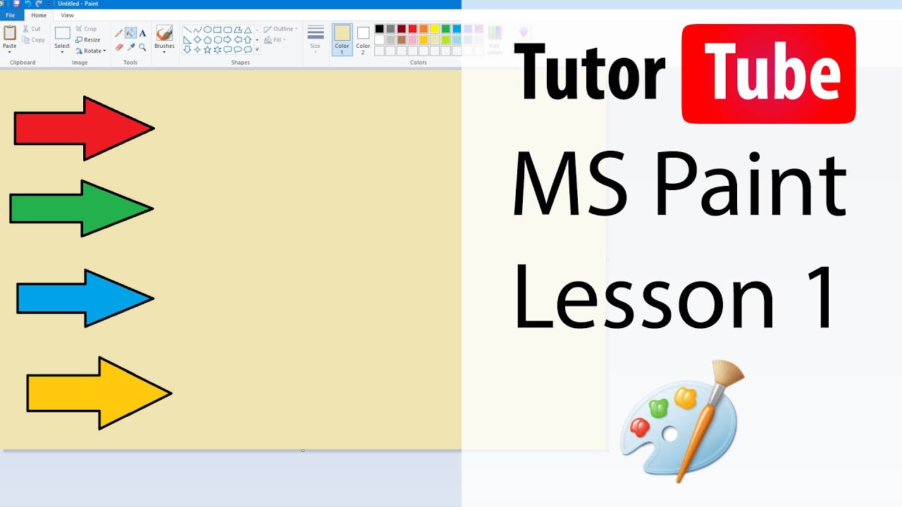 MS Paint Tutorial - Lesson 1 - Interface
