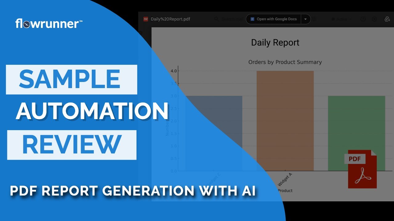 Automate PDF Report Generation with AI (Sample Flow Review)