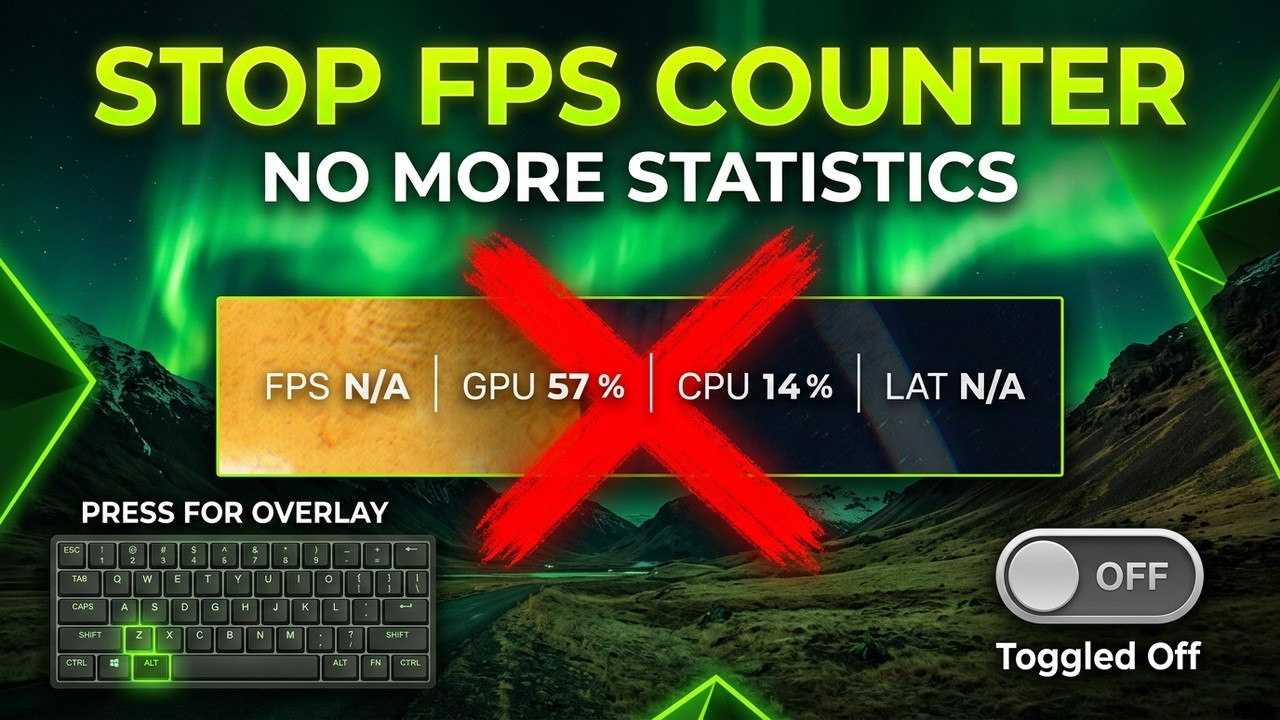 How to Disable Statistics FPS Counter For Nvidia Overlay