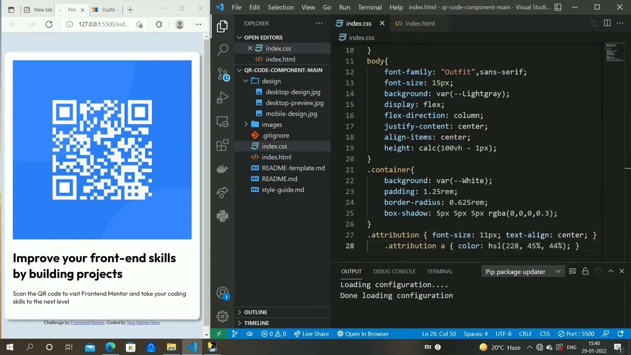 Frontend Mentor QR challenge solution