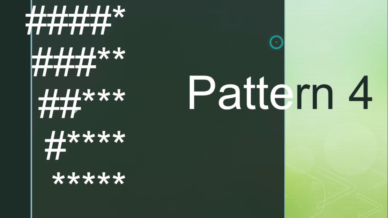 pattern #4 in java using BlueJ(Easy Method)(With code)