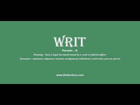 writ: How to pronounce writ with Phonetic and Examples