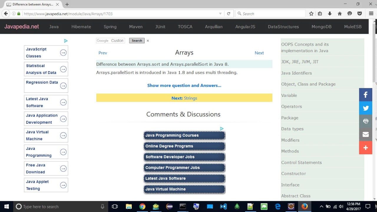 Difference between Arrays.sort and Arrays.parallelSort in Java 8. | javapedia.net