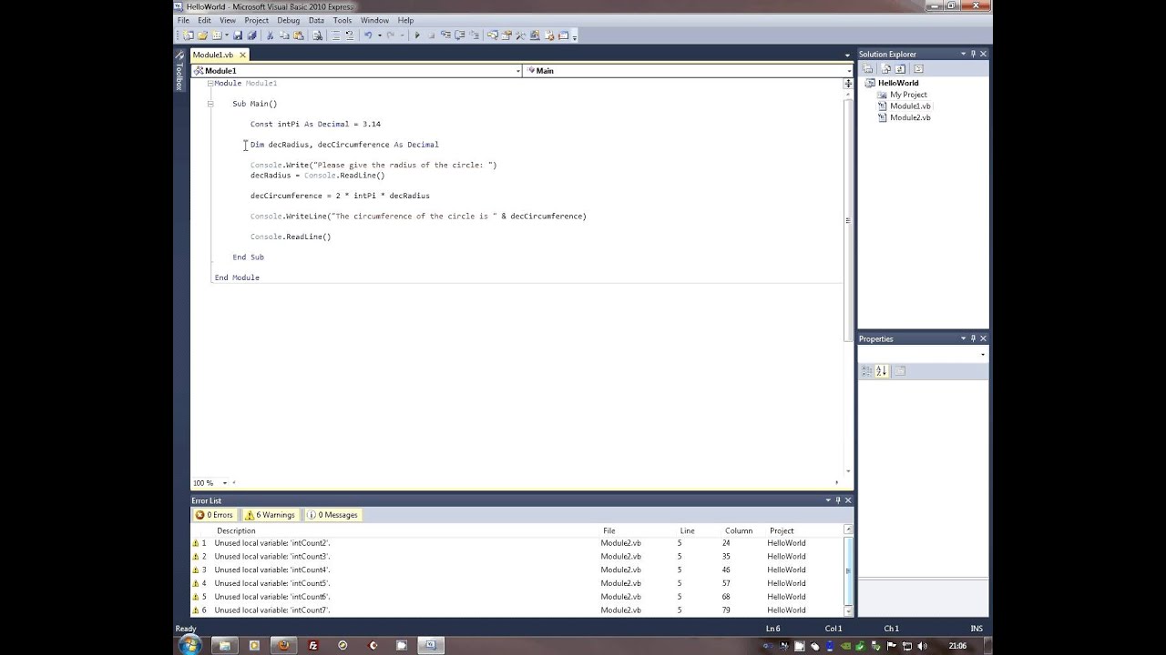 VB Programming 9 - Constant