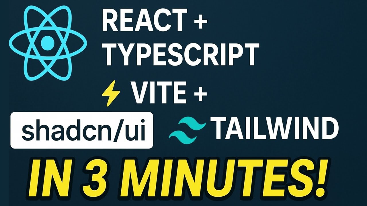 🚀 Setup React + TypeScript + Vite + Tailwind + shadcn/ui in 3 Minutes (Modern UI Stack 2025)