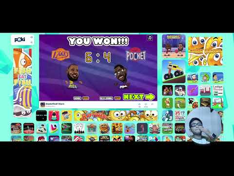 Aadit plays 'Basketball Stars' on Poki.com