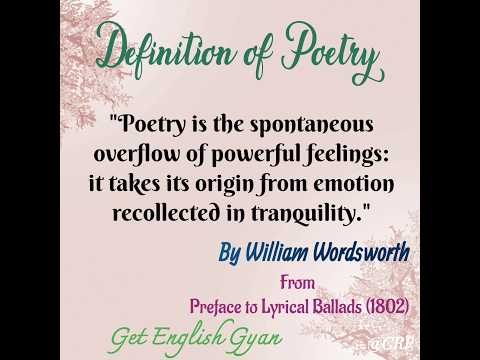 Definition of Poetry by William Wordsworth #wordsworth #poetry #poem