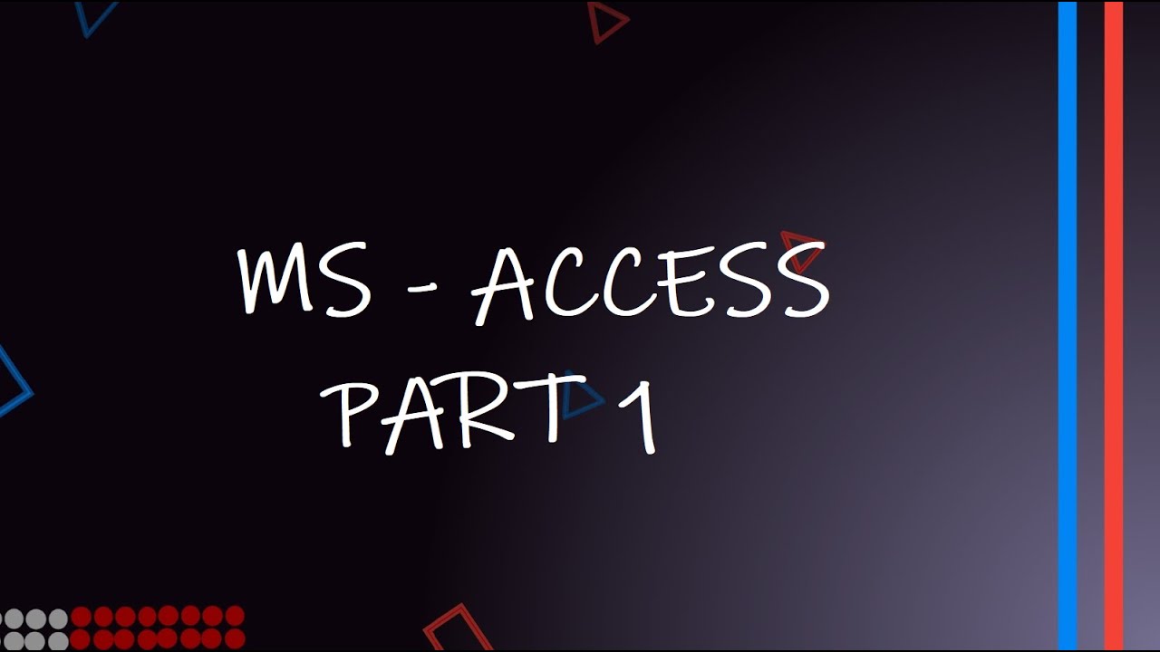 #MS ACCESS TUTORIAL-1 #MS-Access design view #MS-Access datasheet view #data validation property
